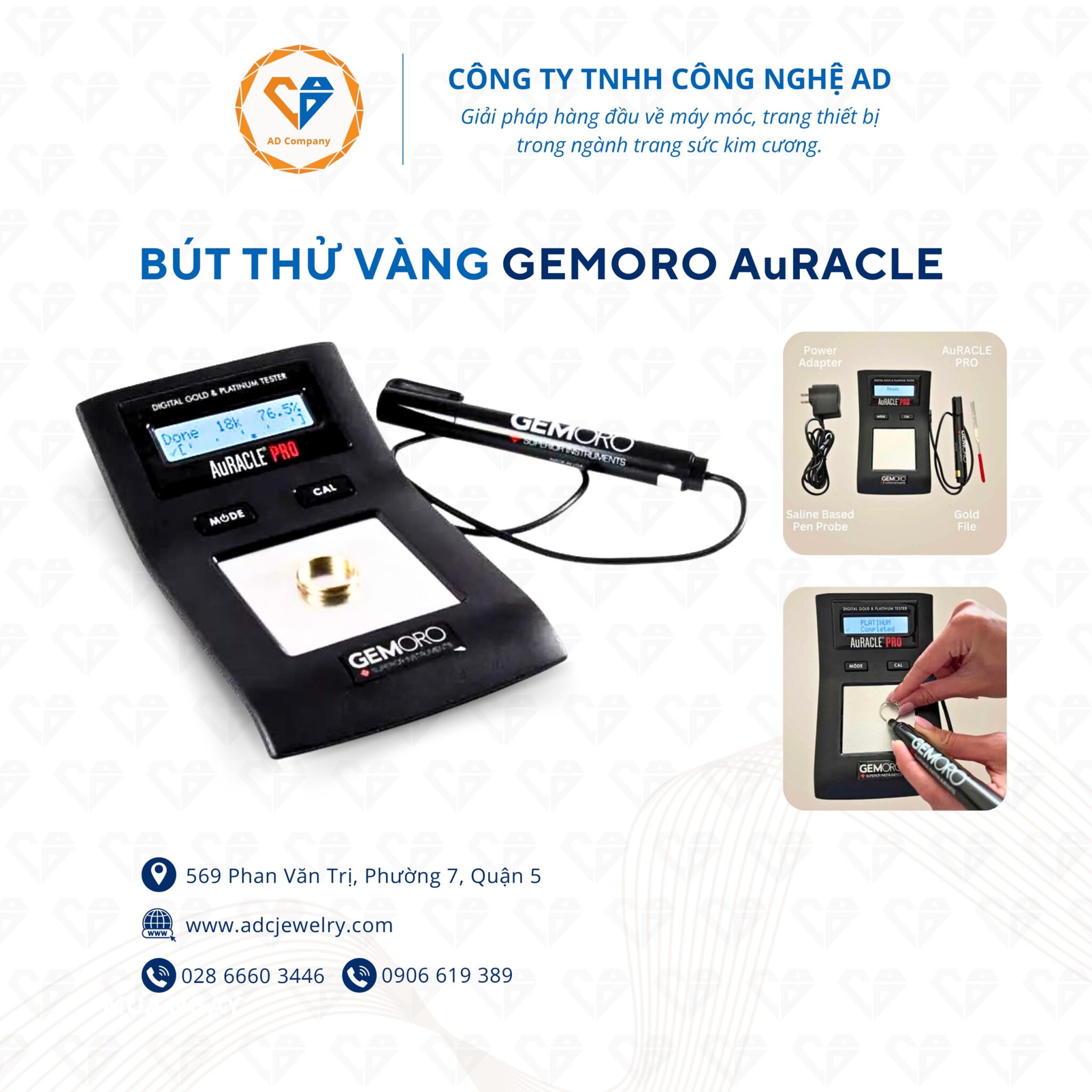 Gold testing pen - GEMORO AuRACLE Pro - AD Company